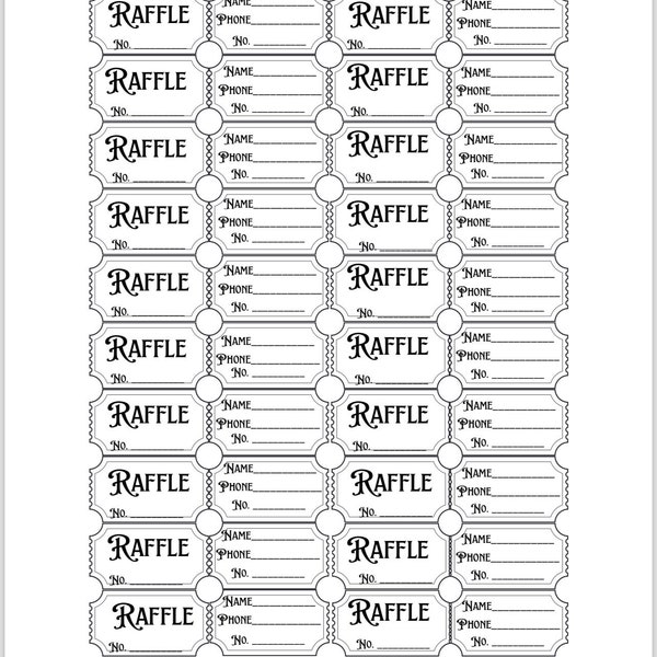Raffle Tickets - Etsy