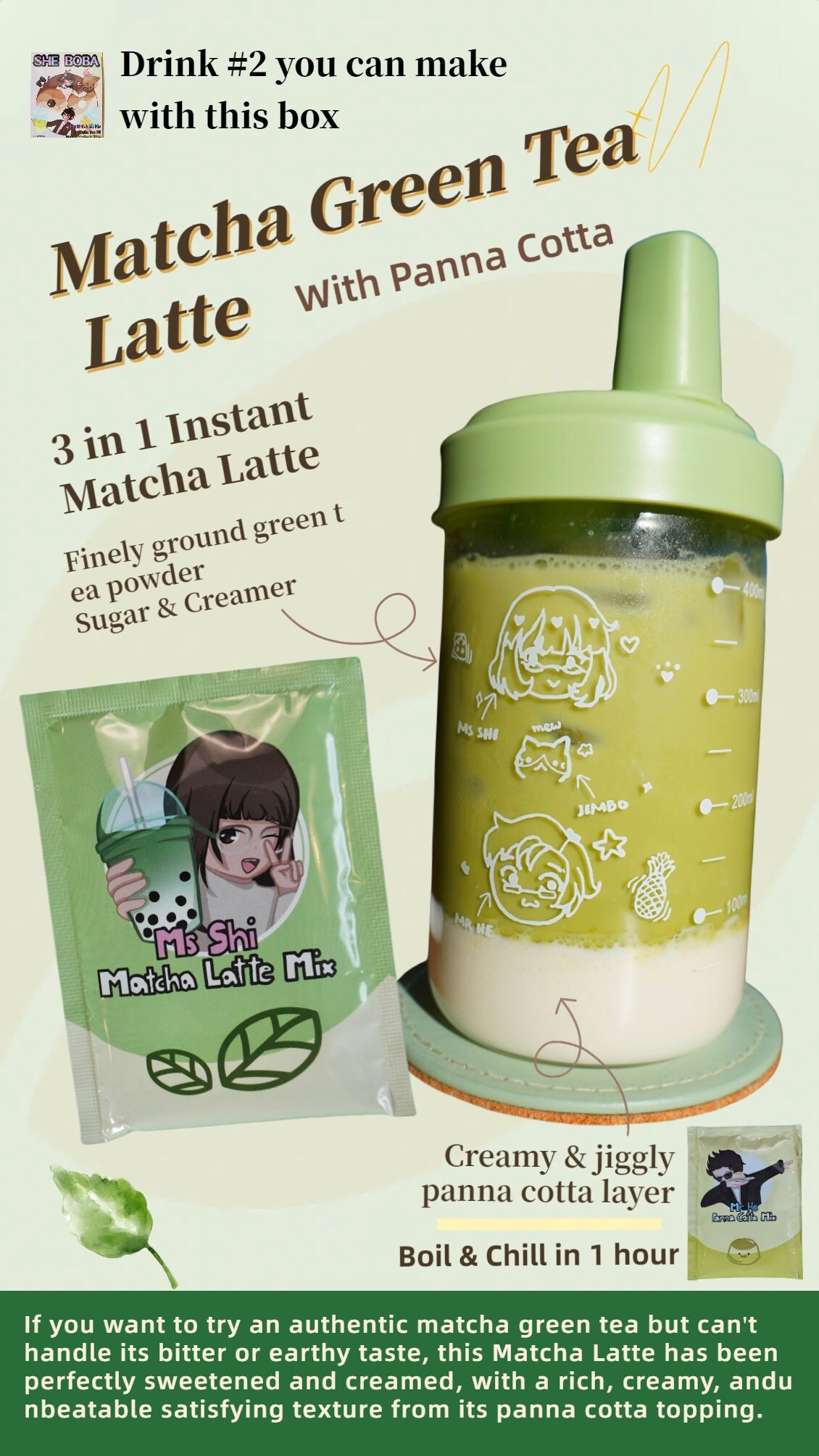 SHE BOBA Gift Box | DIY Boba Tea Kit (with Glass Bottle & Reusable Boba ...