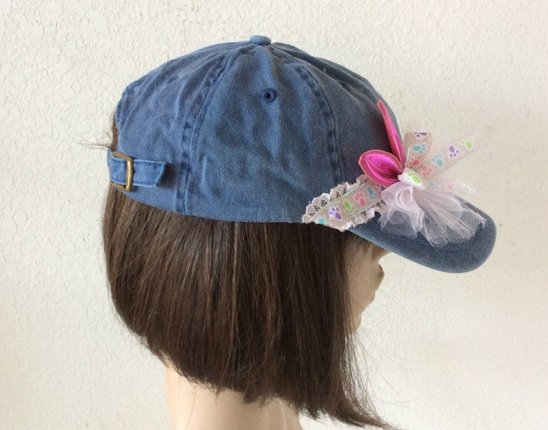 Easter Bunny Ears Baseball Cap, Bunny Feet Ribbon, Lace, Tulle, Sparkle ...