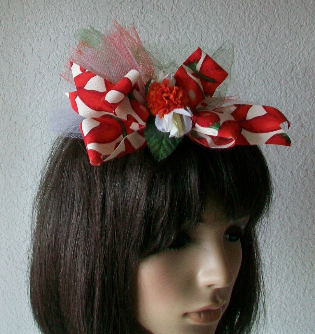 Chili Pepper Headband Cinco De Mayo Facinator, Chili Fascinator, Red ...