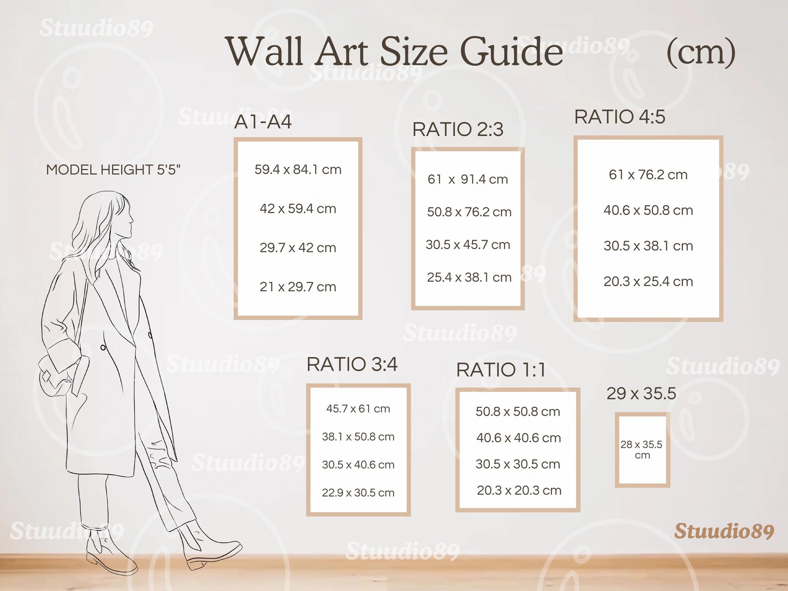 Wall Art Size Guide, Frame Size Guide, Print Size Guide, Wall Art ...