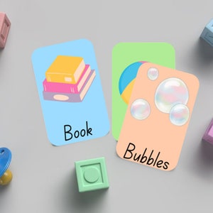 Baby's 100 First Words Flashcards-colourful, Perfect for Engaging Your ...