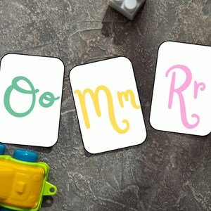 Educational Cursive Rainbow Alphabet Flashcards Perfect for Learning ...