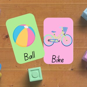 Baby's 100 First Words Flashcards-colourful, Perfect for Engaging Your ...