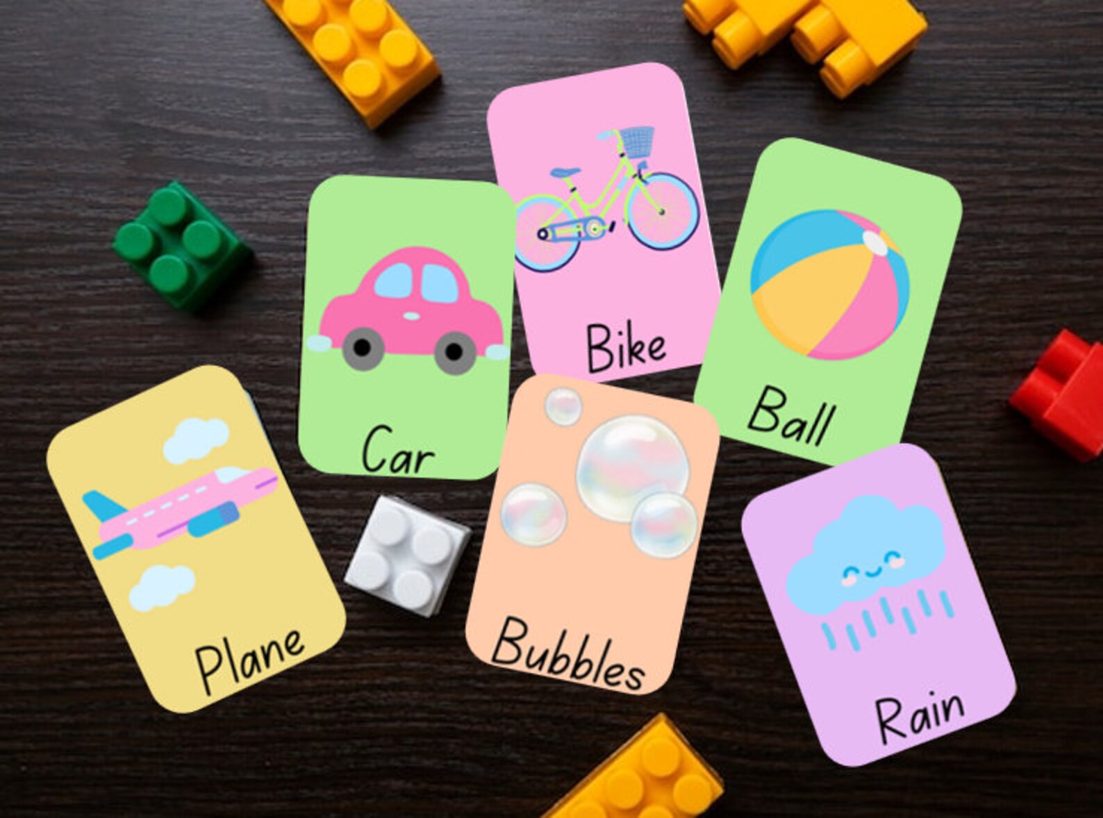 Baby's 100 First Words Flashcards-colourful, Perfect for Engaging Your ...