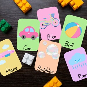 Baby's 100 First Words Flashcards-colourful, Perfect for Engaging Your ...