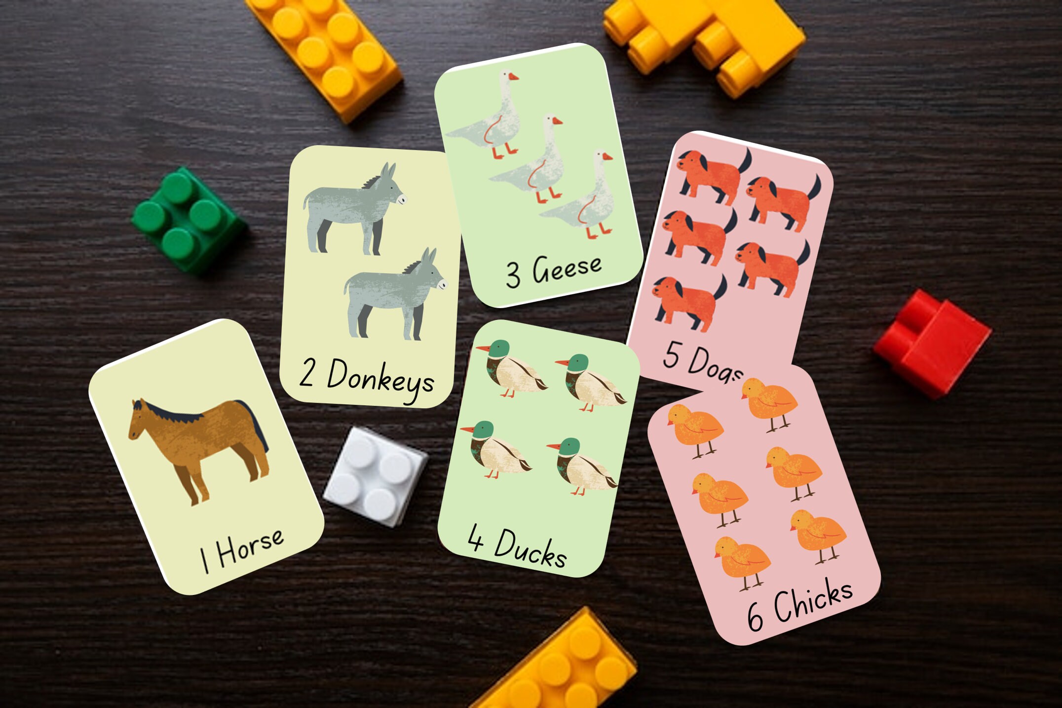 Educational Farm Animal Counting Flashcards & Farm Animal Counting ...