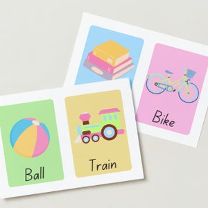 Baby's 100 First Words Flashcards-colourful, Perfect for Engaging Your ...