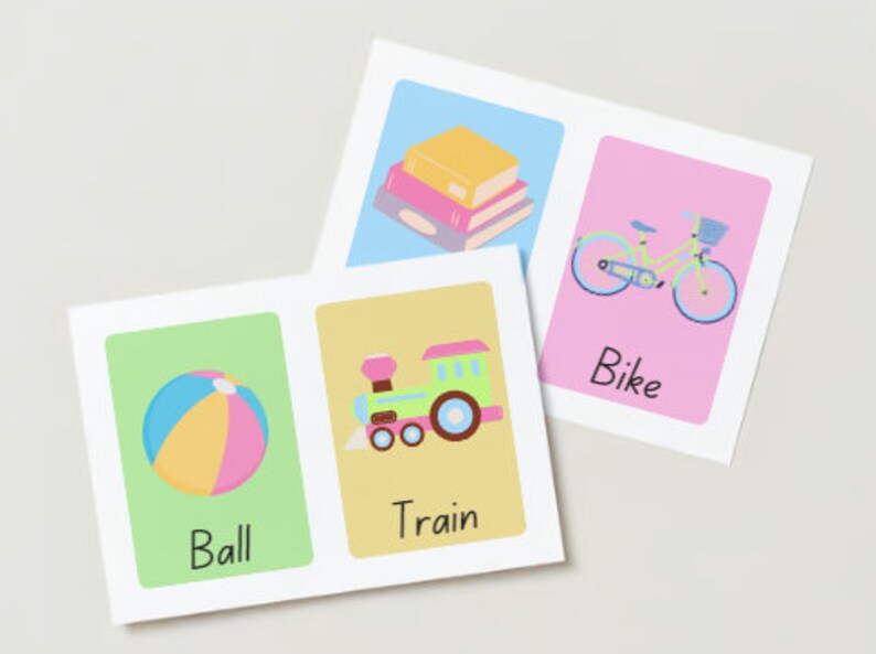 Baby's 100 First Words Flashcards-colourful, Perfect for Engaging Your ...