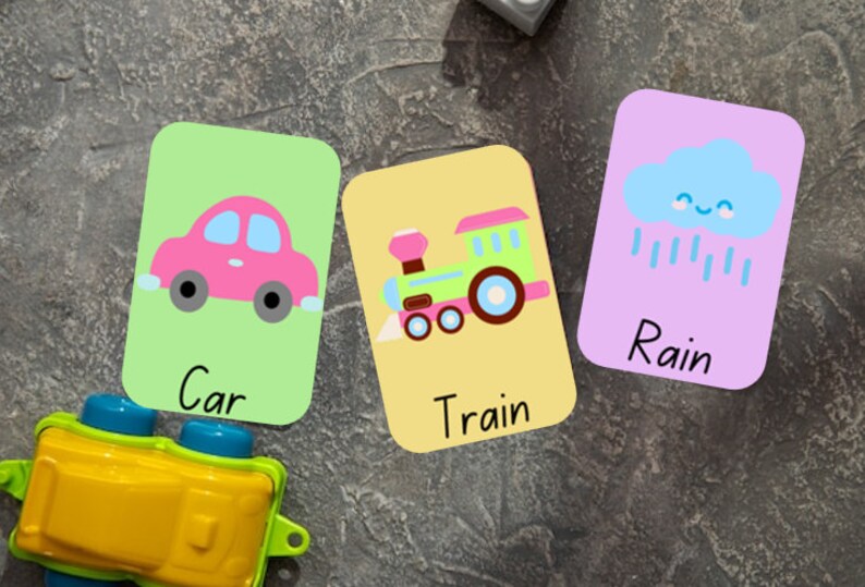 Baby's 100 First Words Flashcards-colourful, Perfect for Engaging Your ...