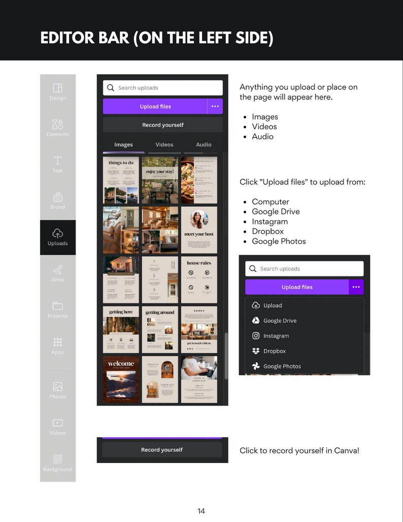 Canva Basics Guide How to Use Canva Canva Template Editable Canva Guide ...