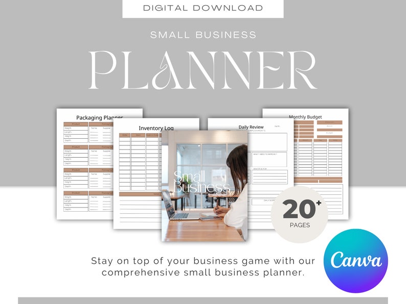 Printable Business Planner | Small Business Planner | Editable Business ...