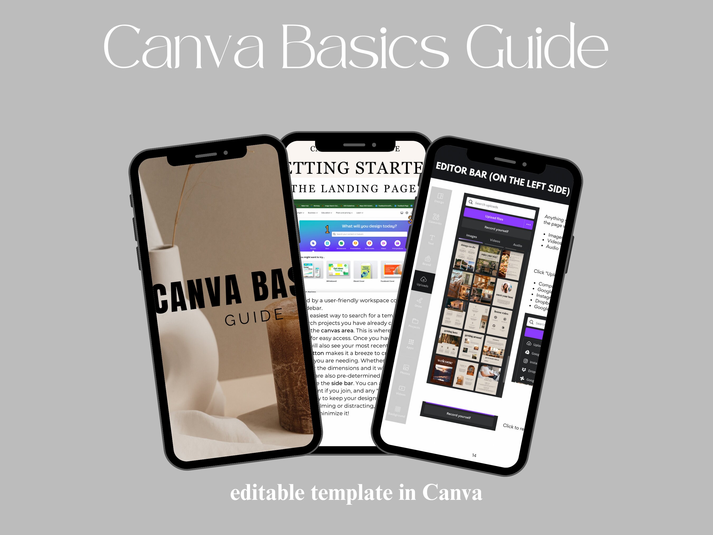 Canva Basics Guide How to Use Canva Canva Template Editable Canva Guide ...