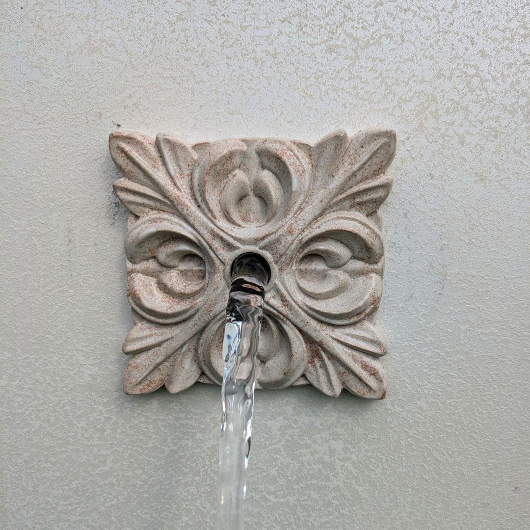 Water Spout Rosette Water Feature for Pool Wall Fountain Stone Fountain ...