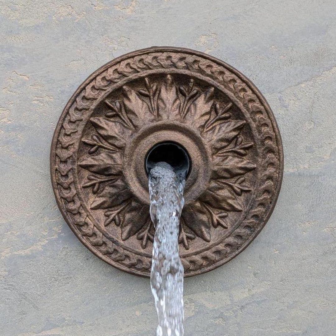 Water Spout Rosette Bronze 10'' Water Feature for Pool Wall Fountain Waterfall Raised Pool Wall ...