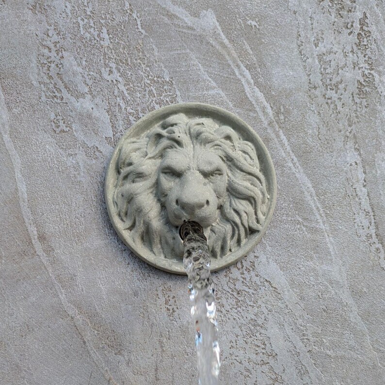 Concrete Lion Head Water Spout Water Feature for Pool Lion Head Water ...