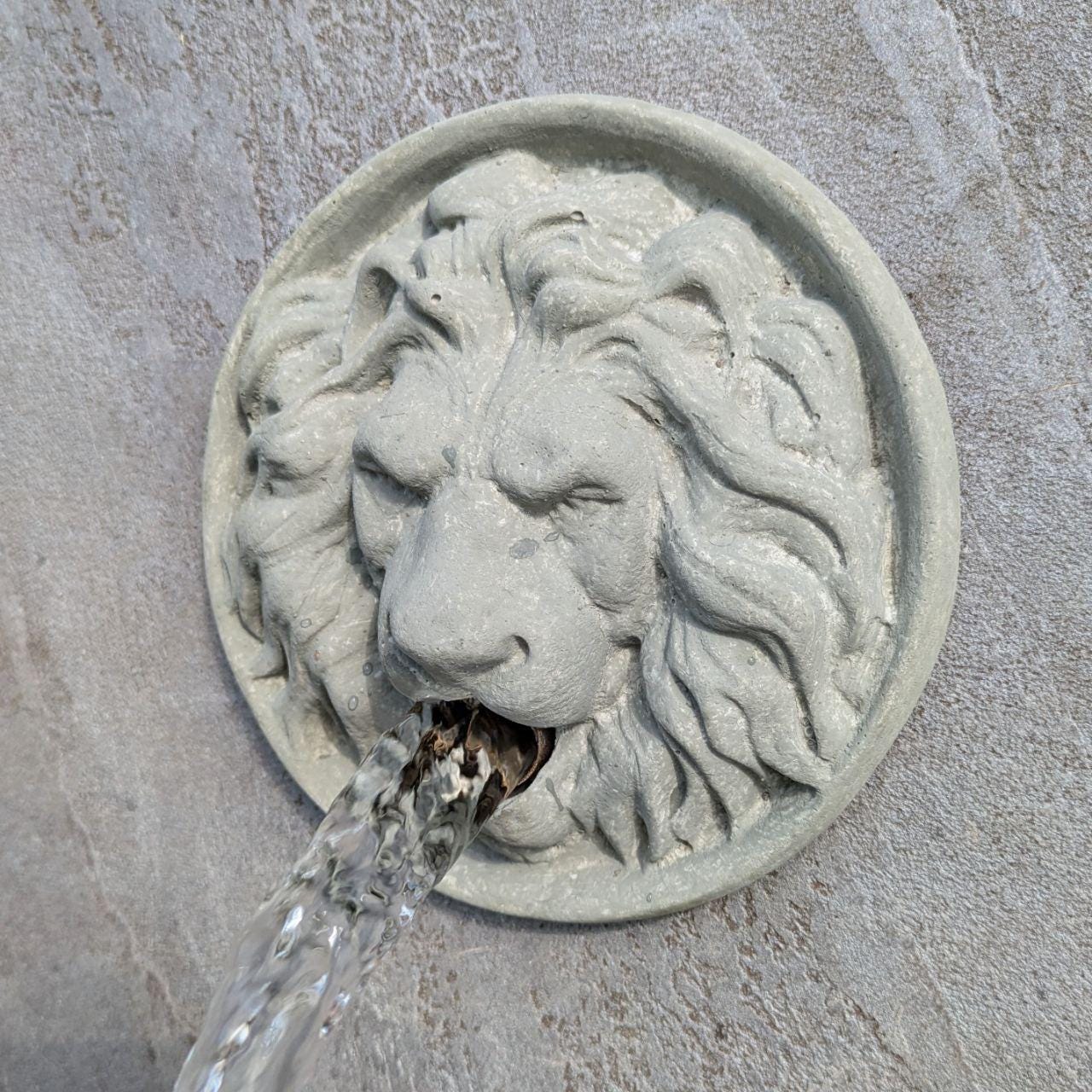 Concrete Lion Head Water Spout Water Feature for Pool Lion Head Water ...