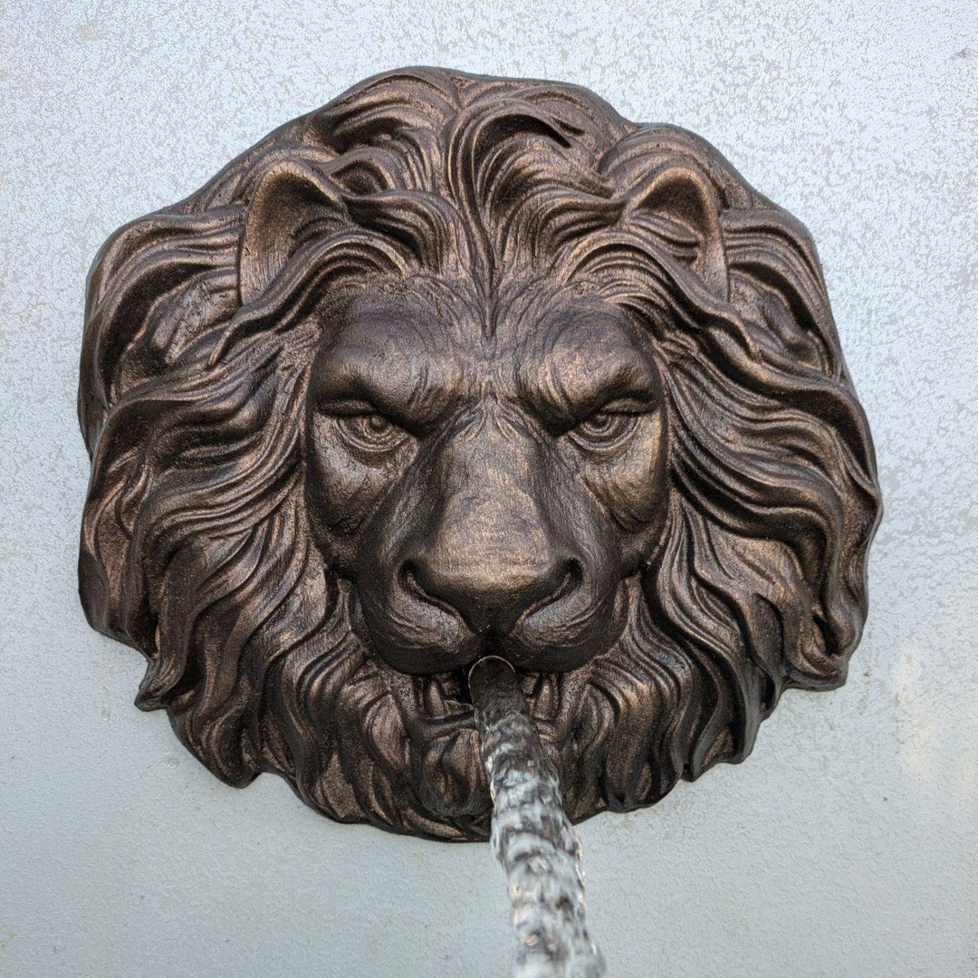 Lion Head Water Spout Fountain Emitter Lion Head Water Feature for Pool ...
