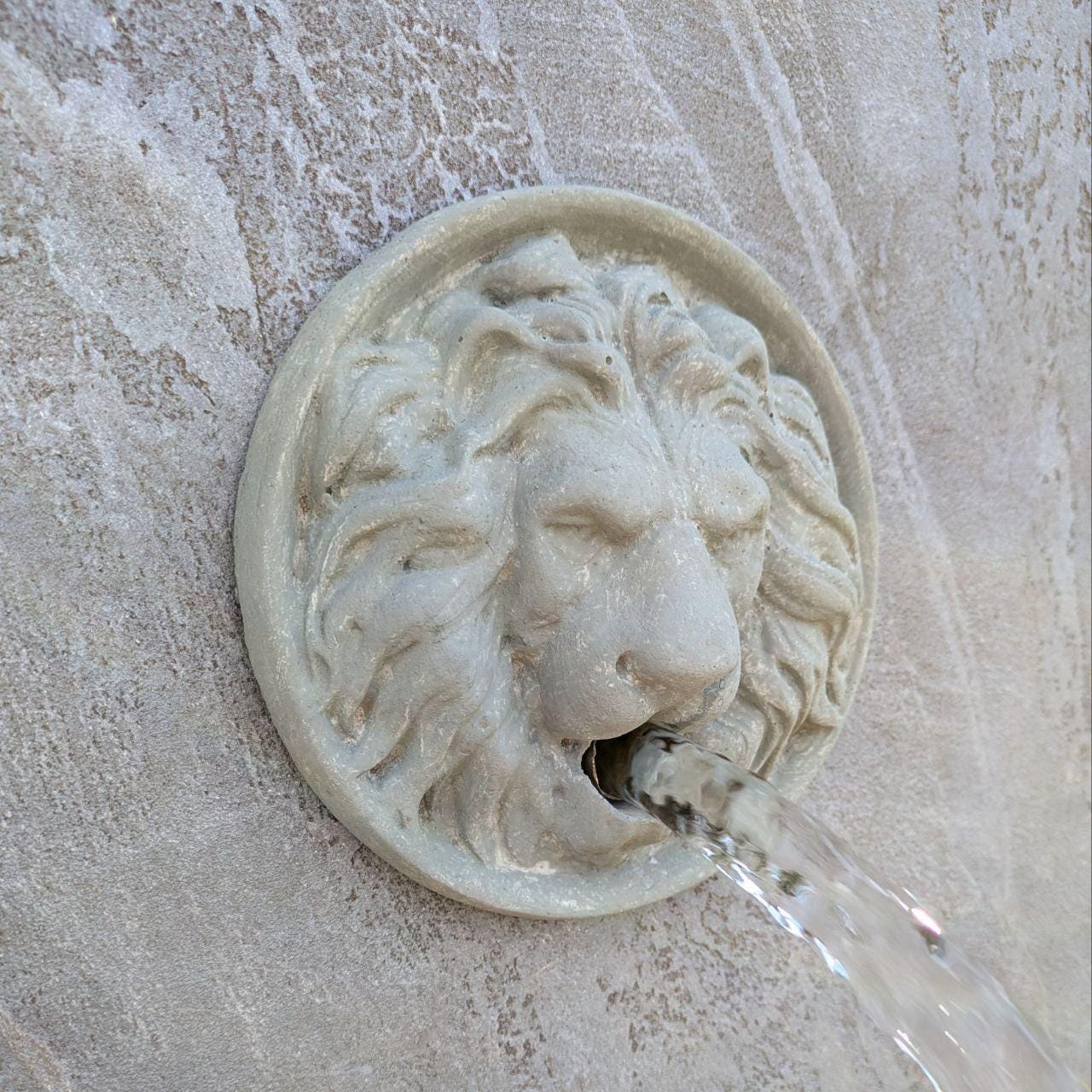Concrete Lion Head Water Spout Water Feature for Pool Lion Head Water ...