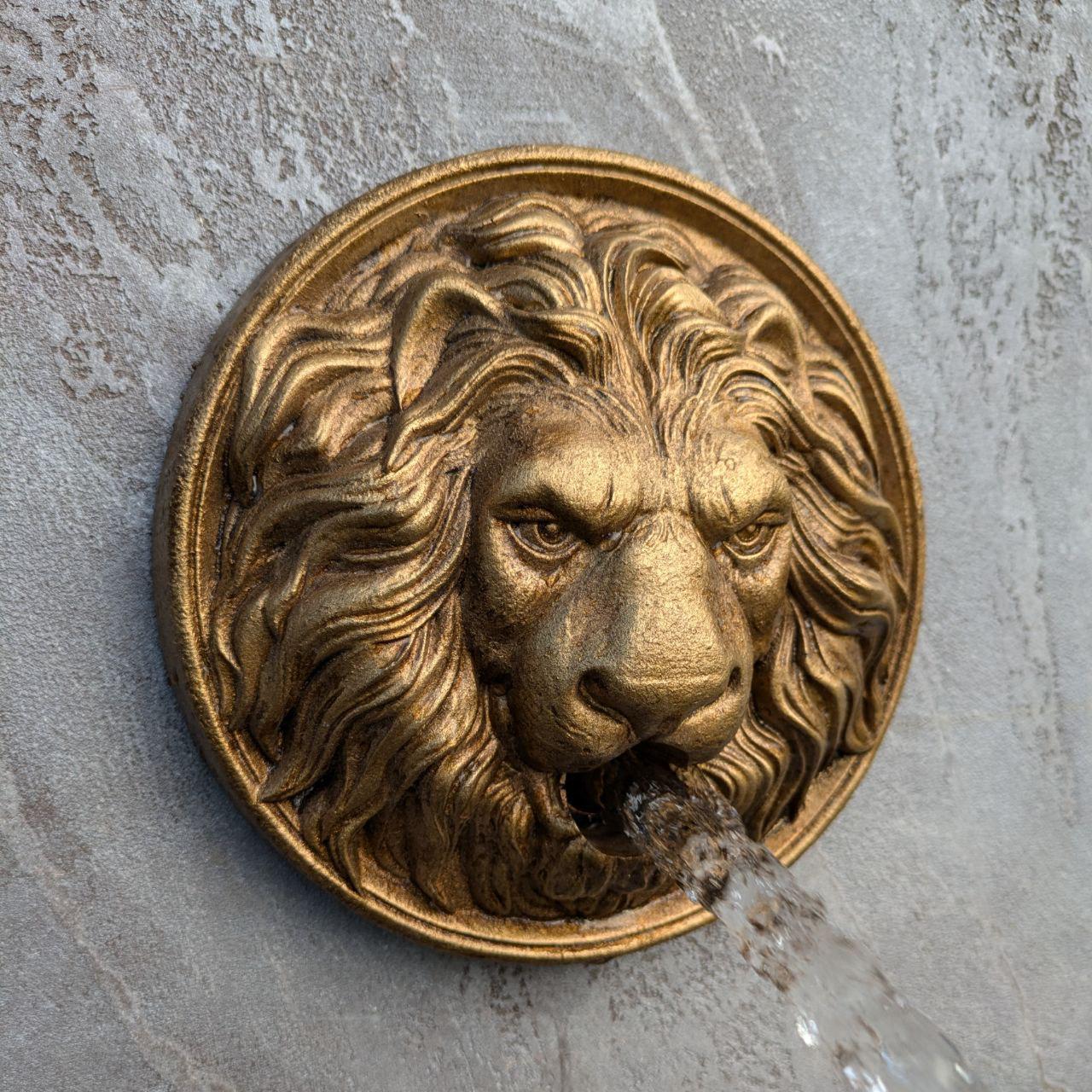 Lion Head Water Spout 8 Inch Water Feature for Pool Wall Fountain Lion ...