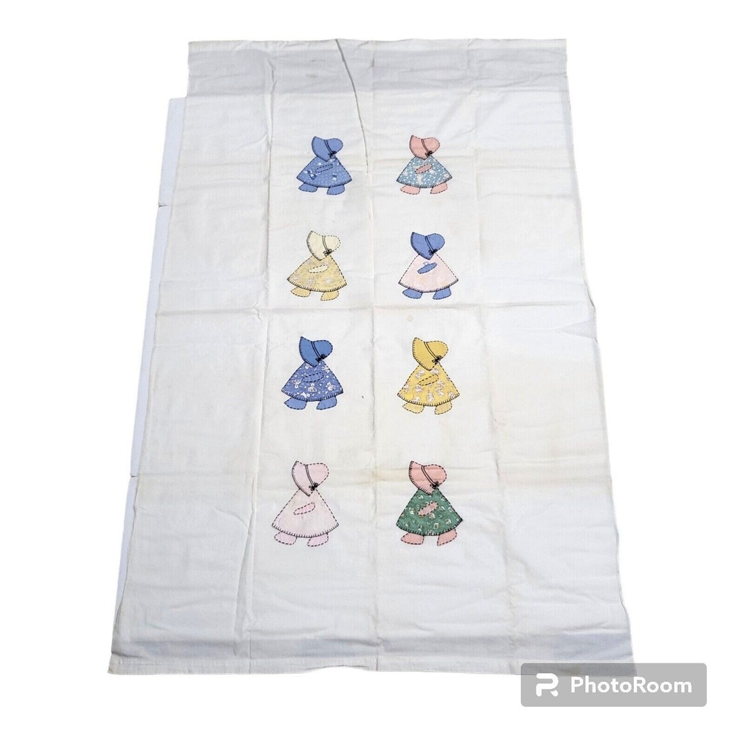 Sunbonnet Sue Vintage Lap Sheet Blanket Quilt Topper Baby - Etsy