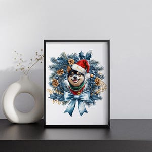 Custom Christmas Pet Portrait, Christmas Animal Painting Pet, Dogs,cats ...