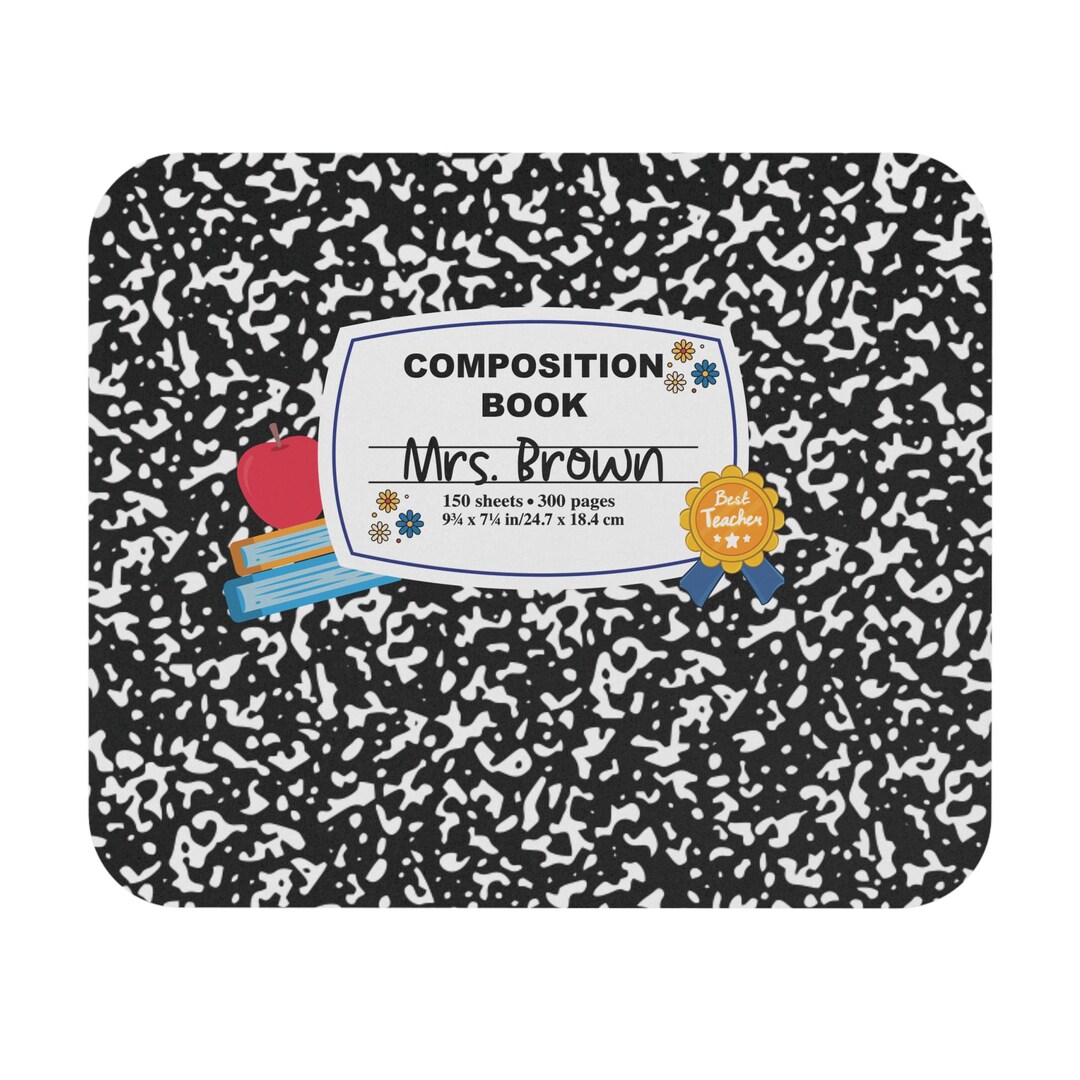 Custom Mouse Pad Composition Book Design rectangle - Etsy