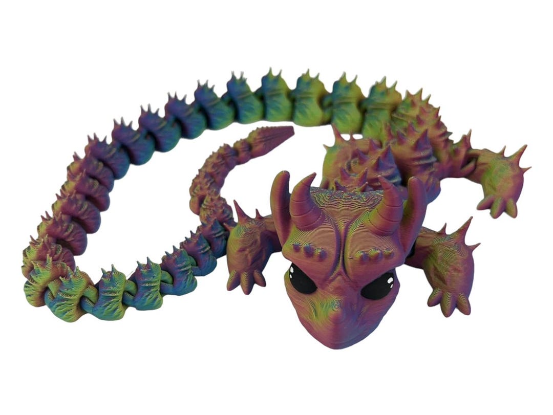 Squeak the Articulated Dragon - Etsy