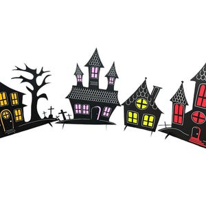 Halloween Flat House 3D Printed W/ Tea Light - Etsy