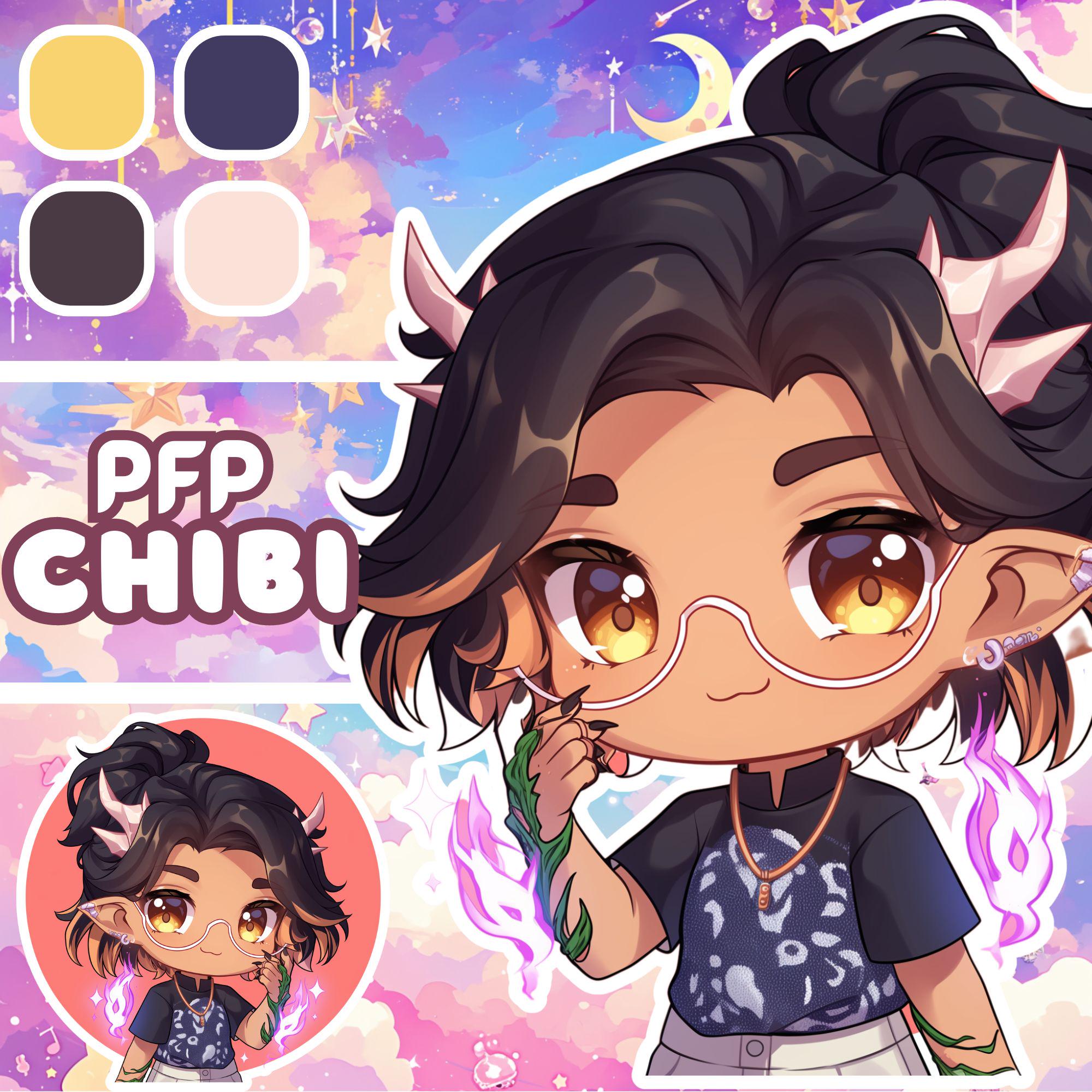 Custom PFP Chibi, Personalized Chibi Icon, Custom Chibi Portrait, Chibi ...