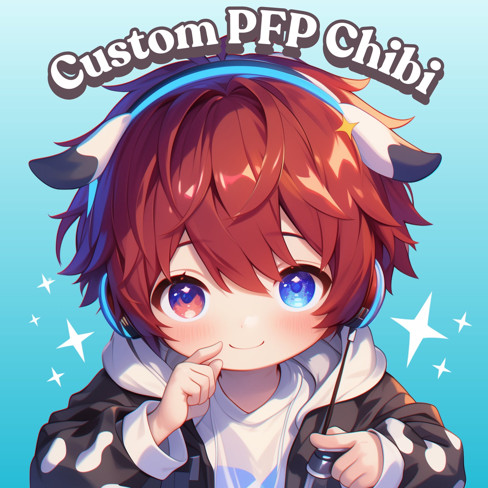 Custom PFP Chibi, Personalized Chibi Icon, Custom Chibi Portrait, Chibi ...