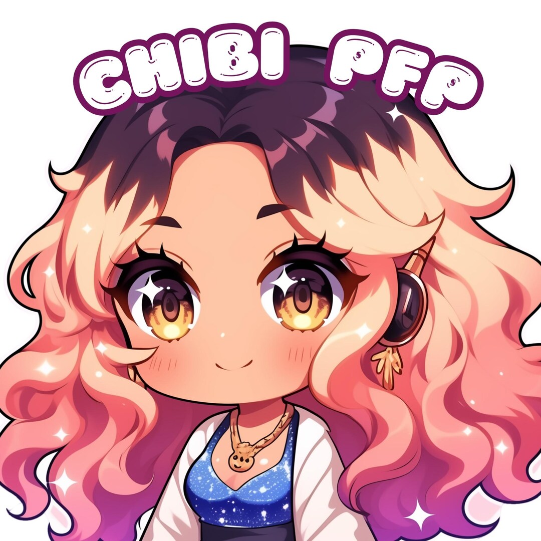 Custom PFP Chibi, Personalized Chibi Icon, Custom Chibi Portrait, Chibi ...
