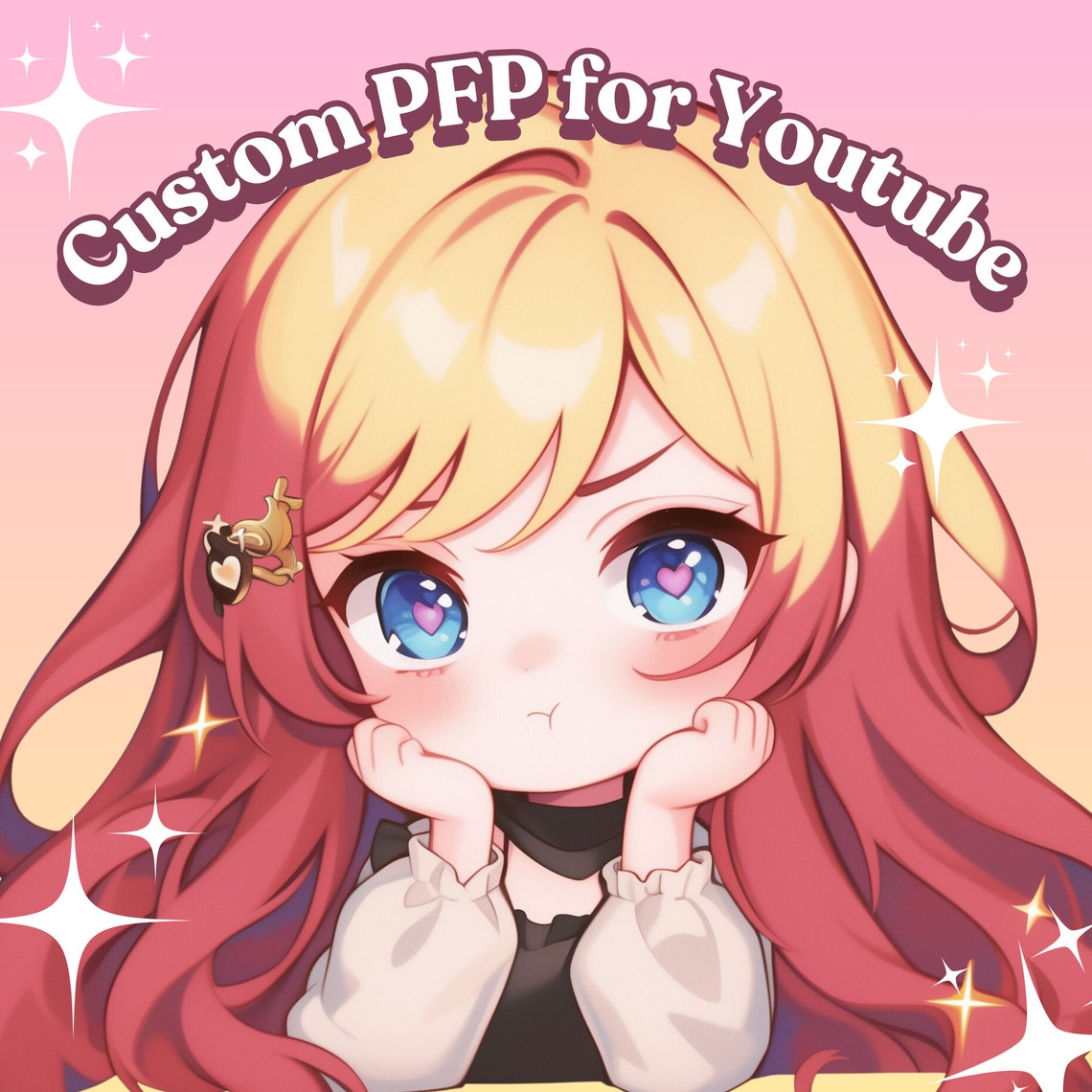 Custom PFP Chibi, Personalized Chibi Icon, Custom Chibi Portrait, Chibi ...