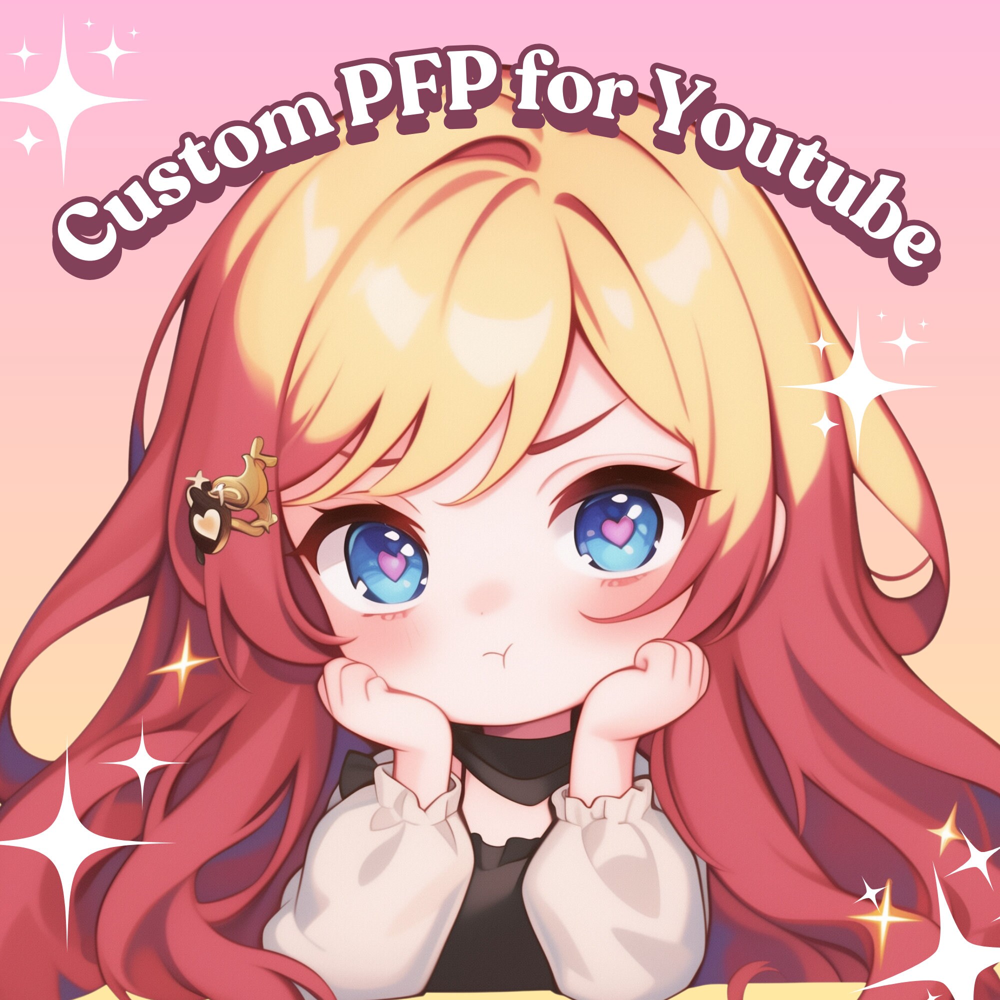 Custom PFP Chibi, Personalized Chibi Icon, Custom Chibi Portrait, Chibi ...