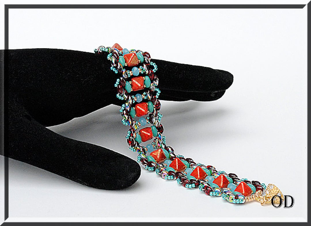 Pyramid Bracelet. Beaded Tutorial - Etsy