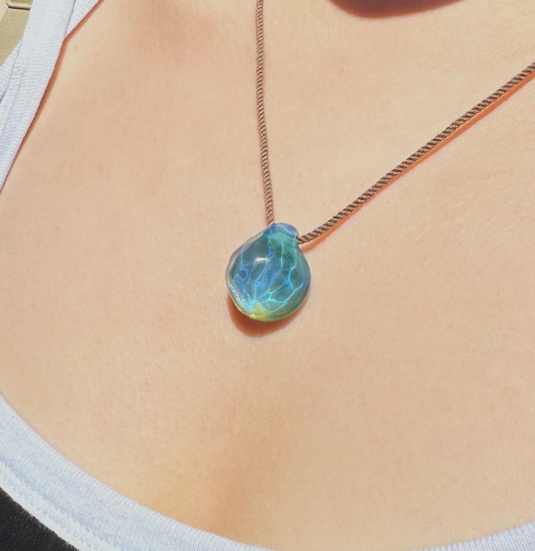 Handcraft Wave Opal Pendant, the Heart of the Ocean Opal Handmade ...