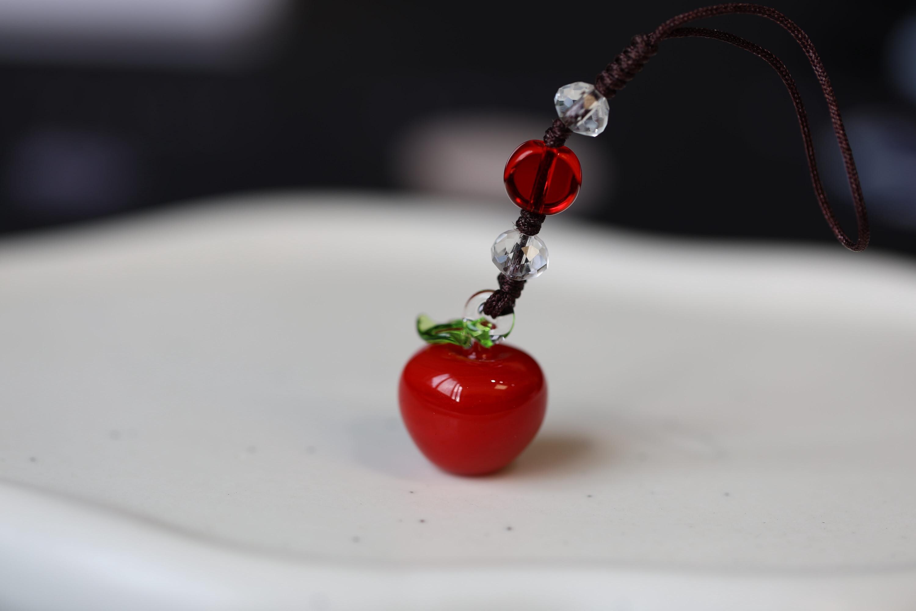 Handmade Cute Apple Glass Charm, Kids Christmas Gift, Handbag and ...