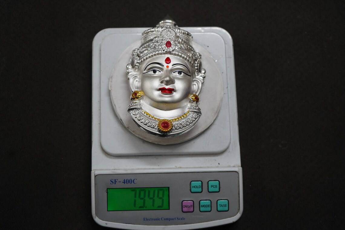 Pure Silver Lakshmi Mukhavada 79.49g, Silver Varalakshmi Varamaha ...