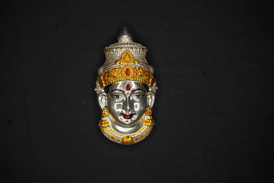 Pure Silver Lakshmi Mukhavada 40grams, Varalakshmi Vratam, Amman Face ...