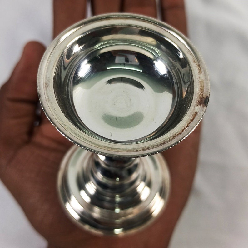 Pure Silver Pair Diya 57grams, Deepak for Home, Silver Puja Utensils ...