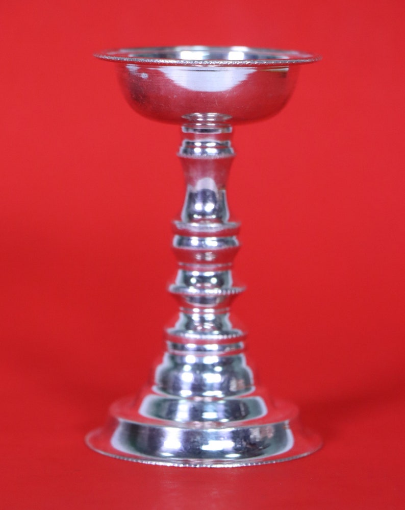 Pure Silver Pair Diya 57grams, Deepak for Home, Silver Puja Utensils ...