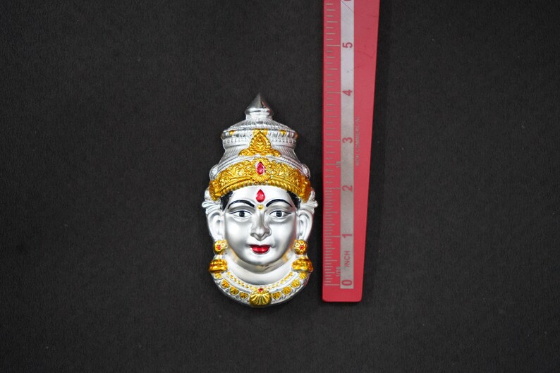 Lakshmi Mukhavada in Pure Silver 35g, Varalakshmi Ammavaru Face Amman ...