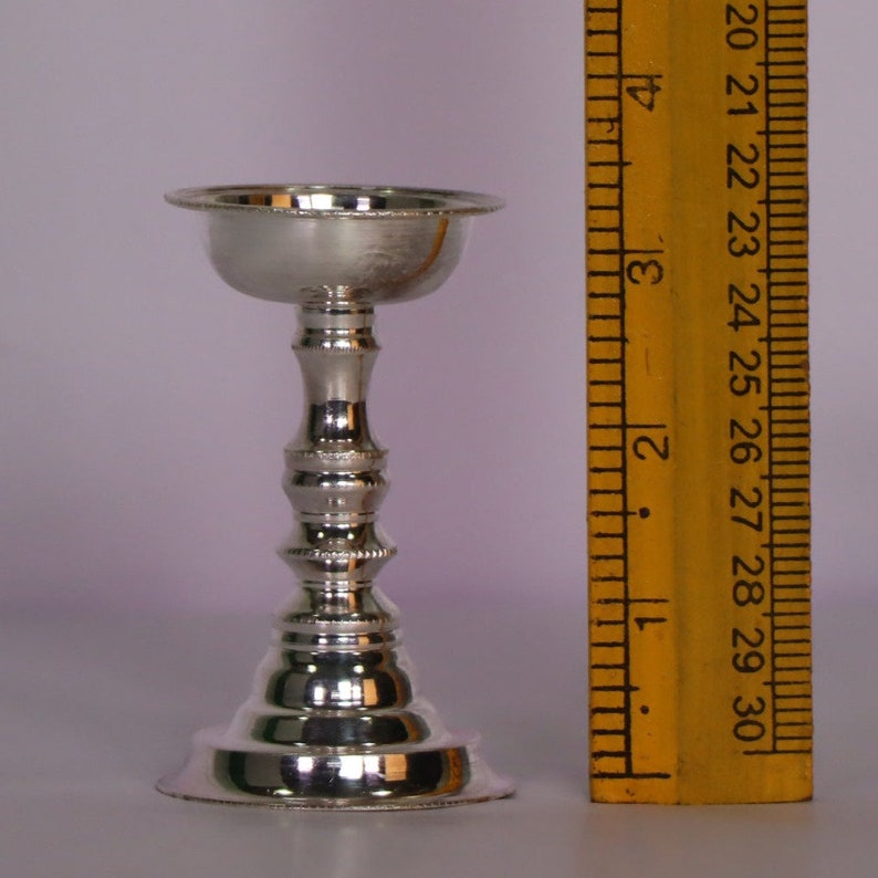 Pure Silver Pair Diya 57grams, Deepak for Home, Silver Puja Utensils ...
