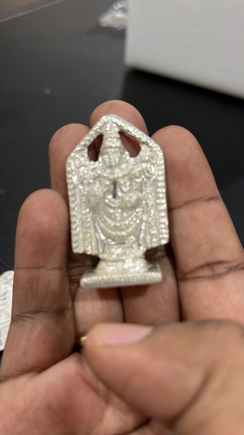 Lord Sri Venkateswara Swamy Idol, Tirupati Balaji Statue, Pure Silver ...