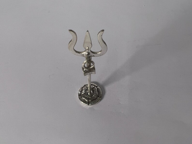 Pure Silver Trishul Antique Idol 20g, Pure Silver Shiv Ji Trishul ...