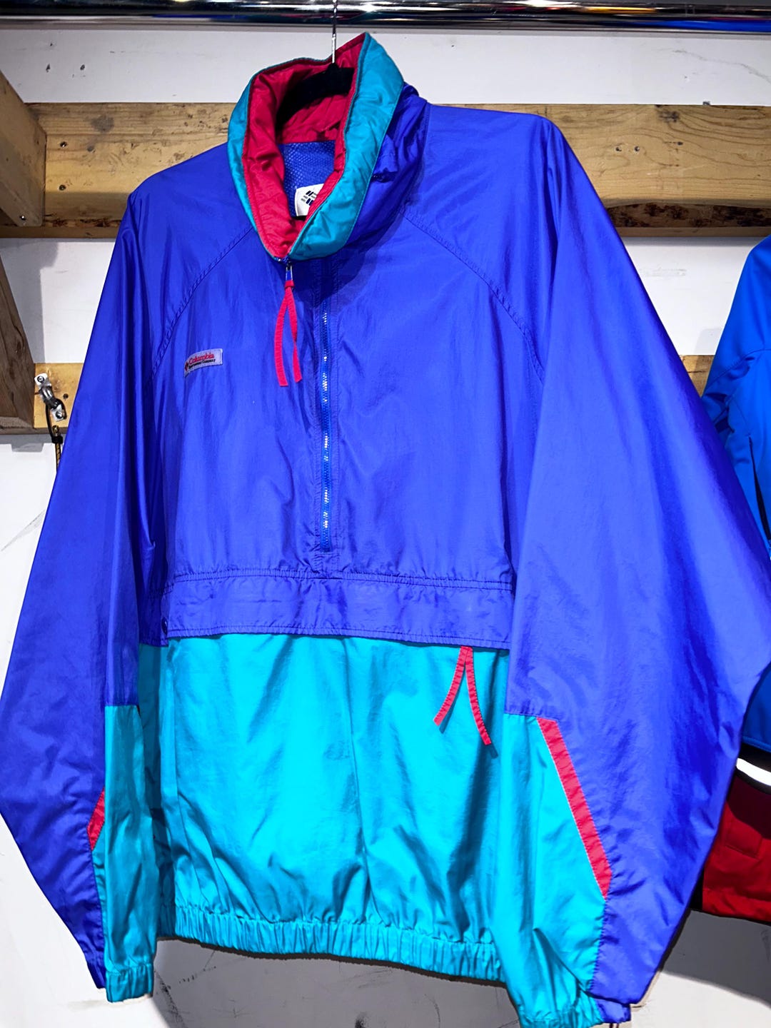 Vintage Columbia Windbreaker Jacket Half-zip Purple & Blue Unknown ...
