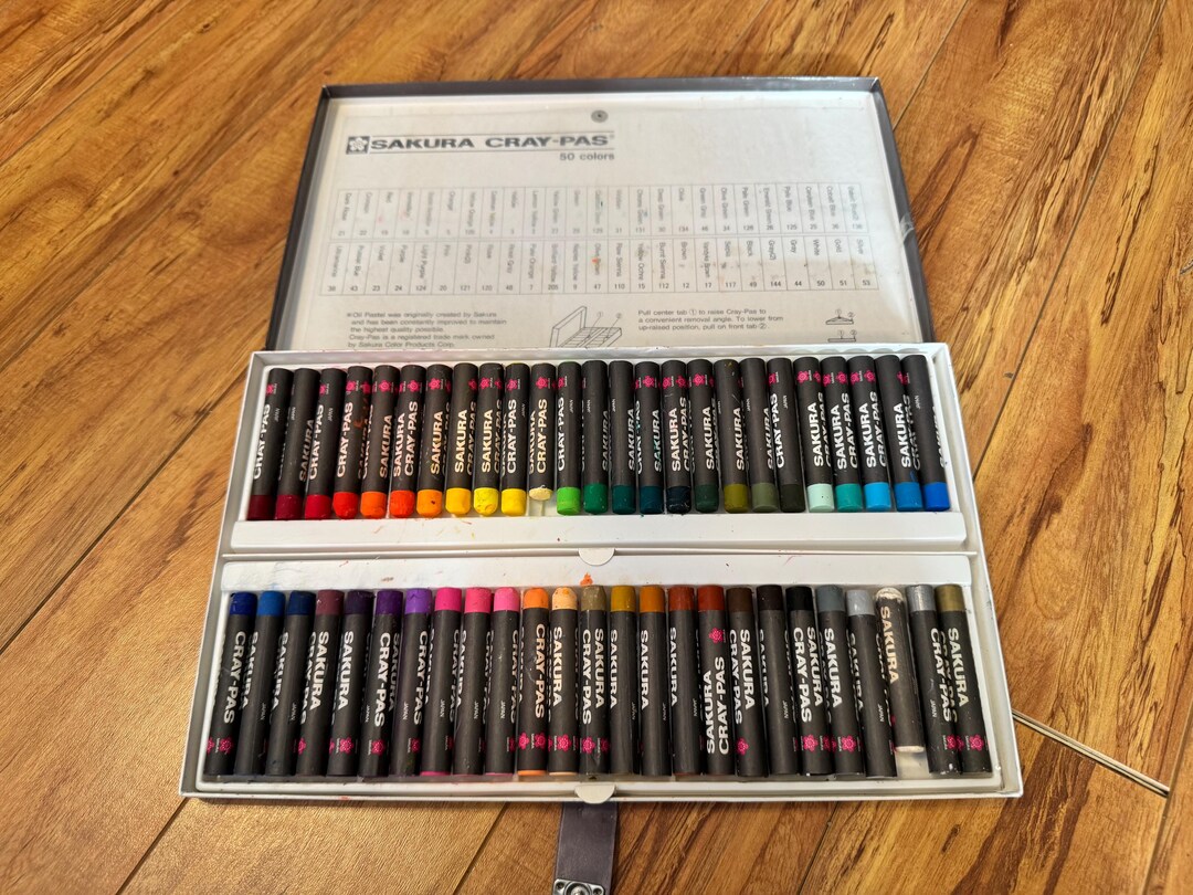 Vintage Sakura Cray-pas Oil Pastels – 50 Colors Set, Artist-grade Soft ...