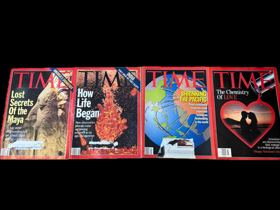 Vintage TIME Magazine Lot (1993) – Maya Secrets, Origins of Life ...