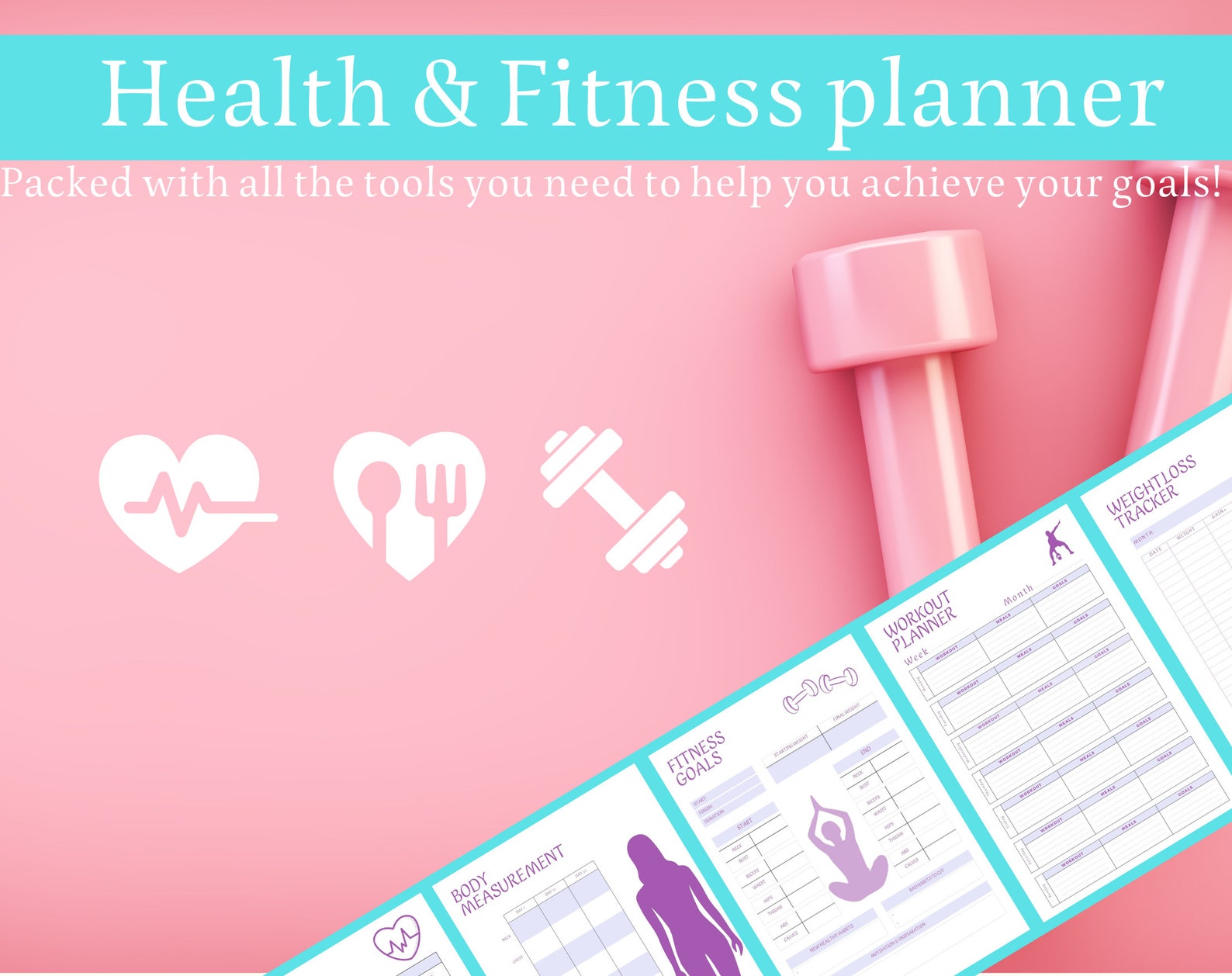 Fitness Planner | Meal Planner | Workout Planner | Self Care| Weekly ...