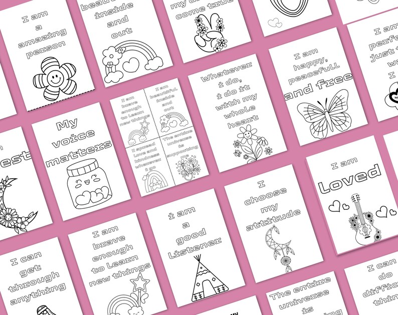 Positive Affirmation Cards to Color for Kids - Printable Daily ...